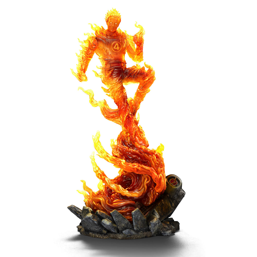 Estátua Tocha Humana - Quarteto Fantástico - Art Scale 1/10 - Iron Stu ...
